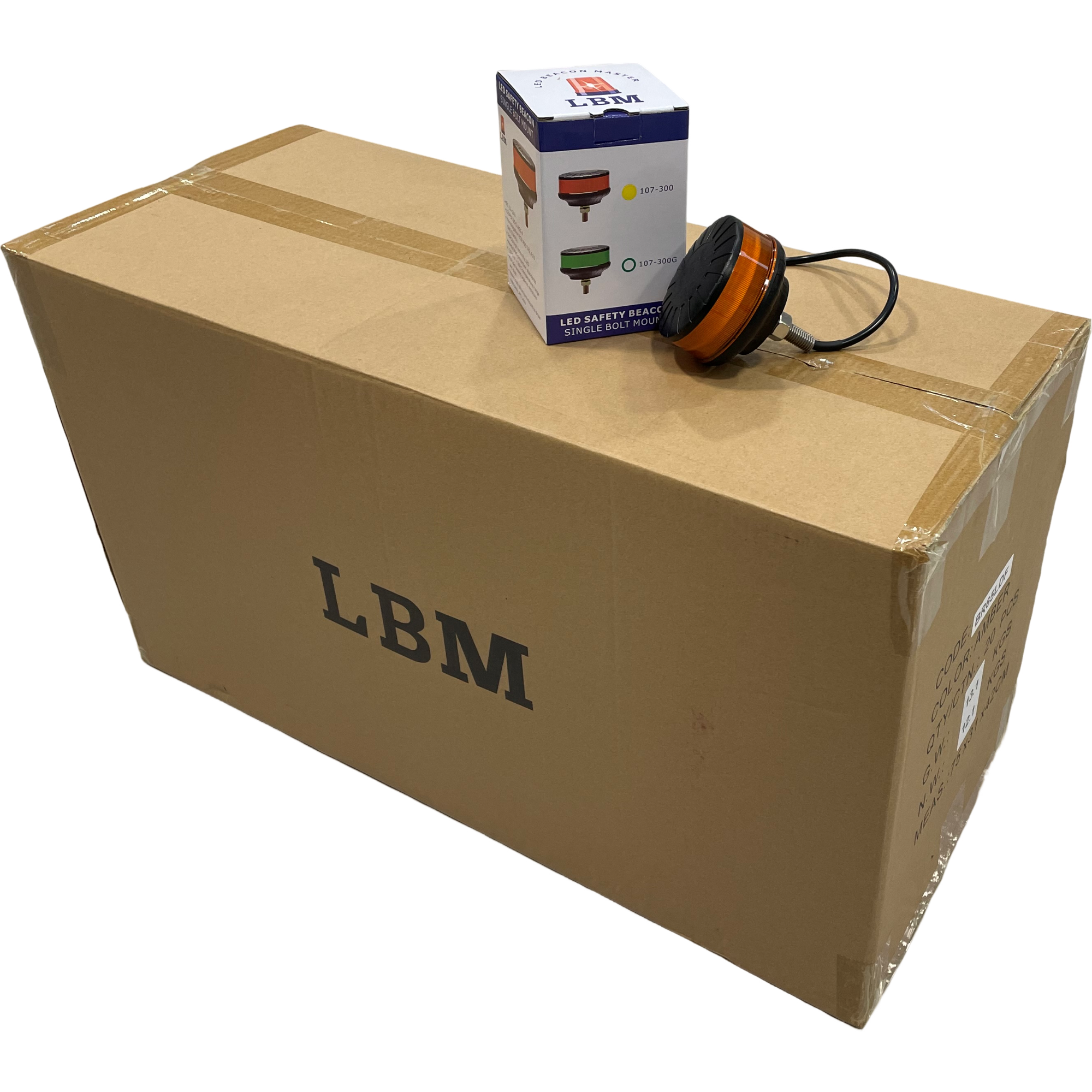 20 x LED Amber Premium Micro Beacon Bolt On 12/24v R65 – LED Beacon Master